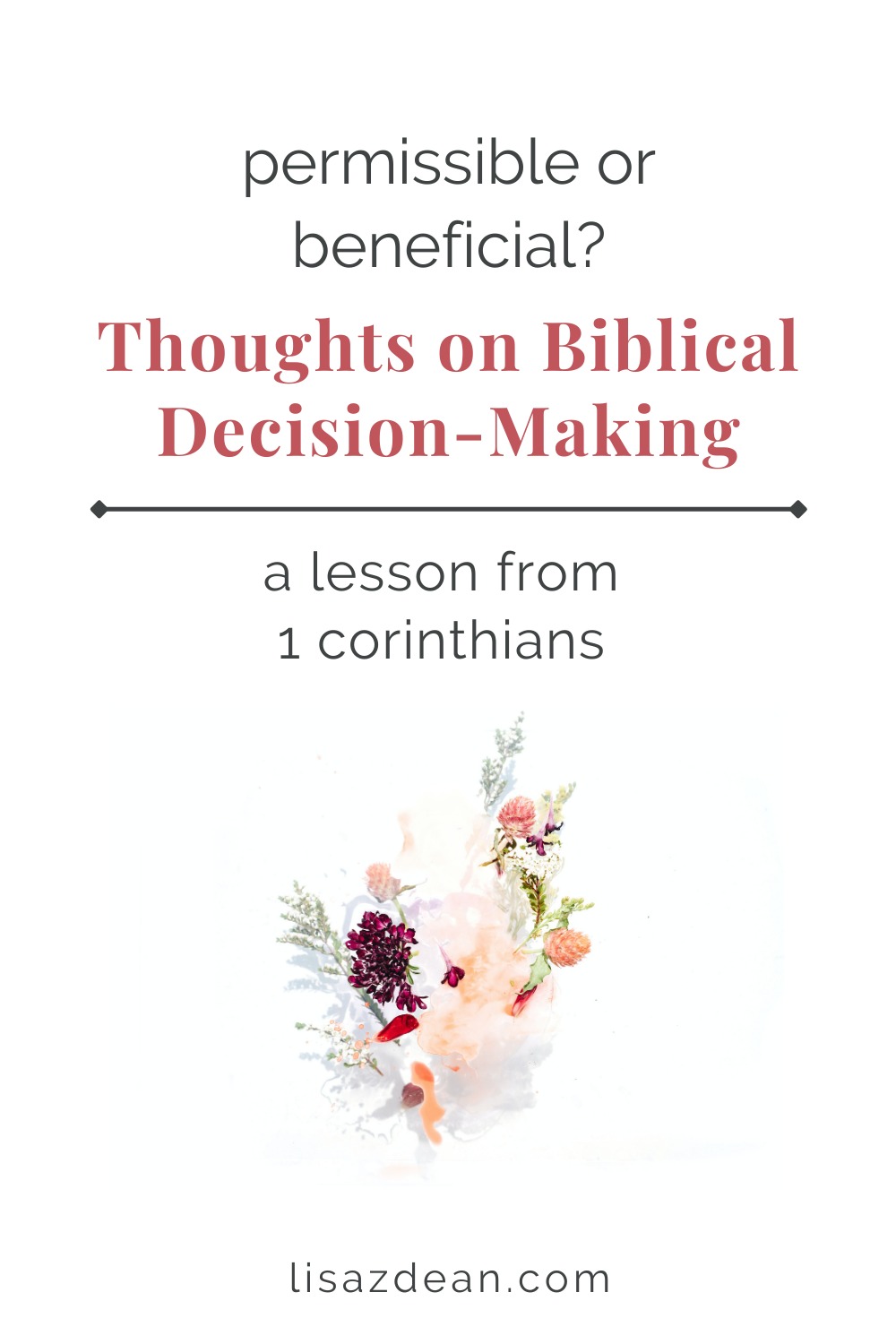 Permissible or Beneficial? Thoughts on Biblical Decision-Making - lisa ...